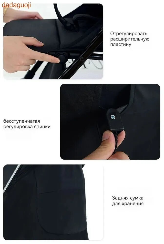 Коляска прогулочная трость четырехколесная лазурная для комфортных прогулок с малышом — фото 1