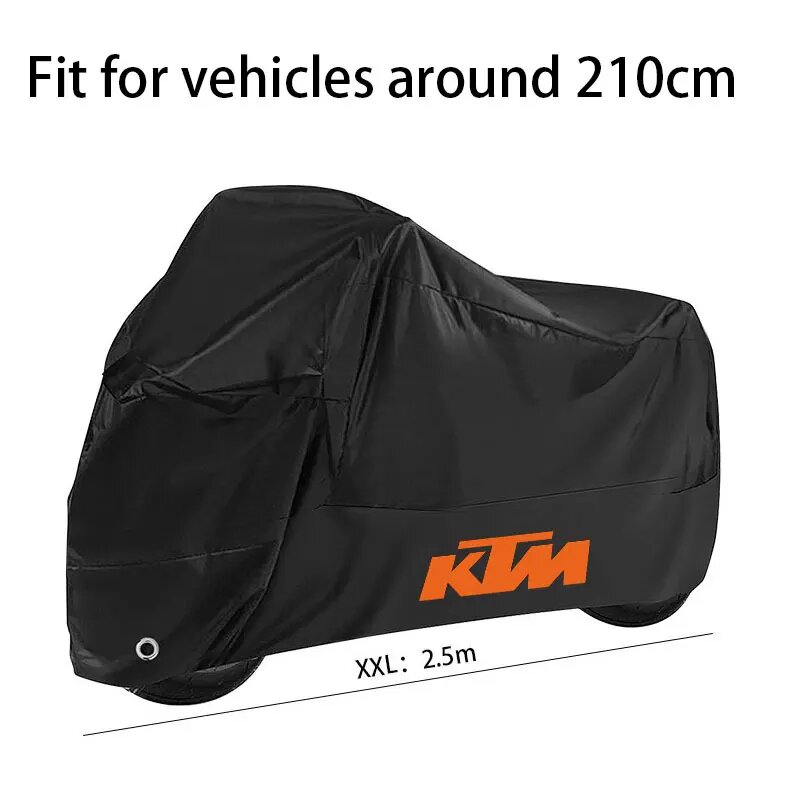 Черный моточехол XXXL для KTM Duke RC 210см