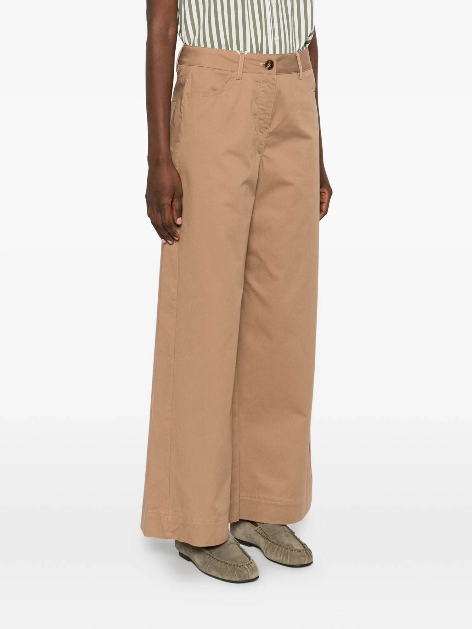 Брюки Marella Belt-loops trousers, размер 42, brown — фото 1