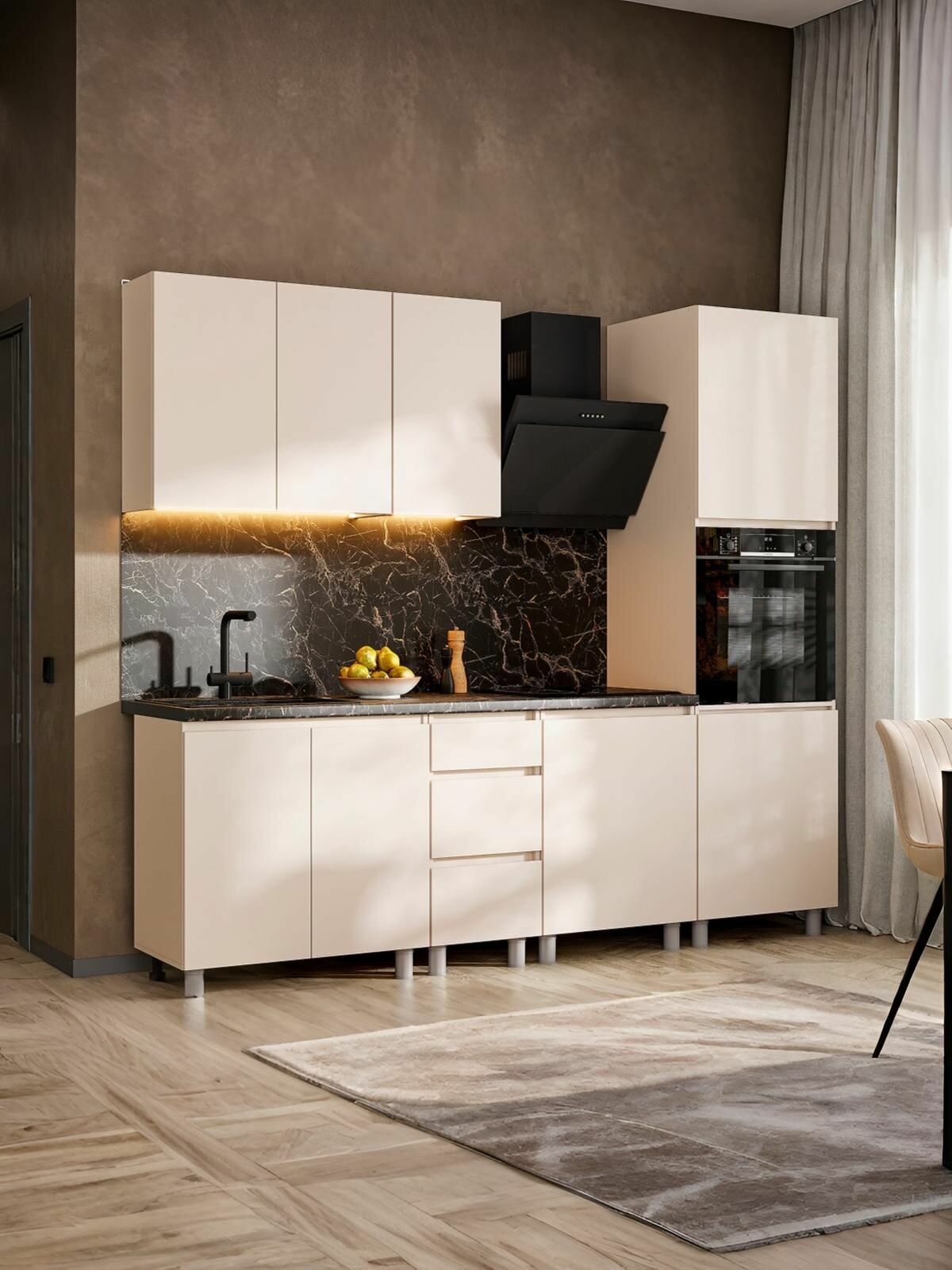 ARNIKA Кухонный гарнитур "Рика" 2.4м, меланж