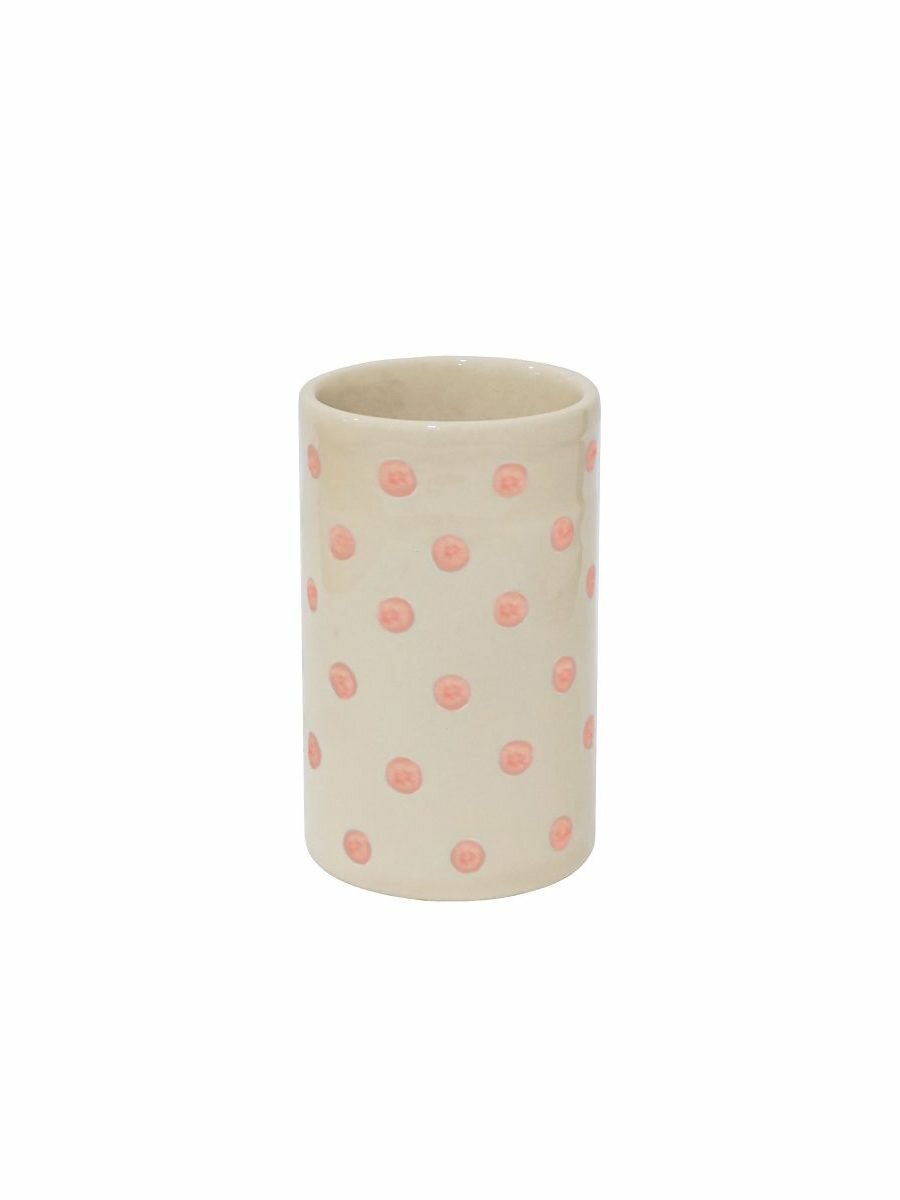 Подставка для столовых приборов Isabelle Rose With pink dots, керамика.