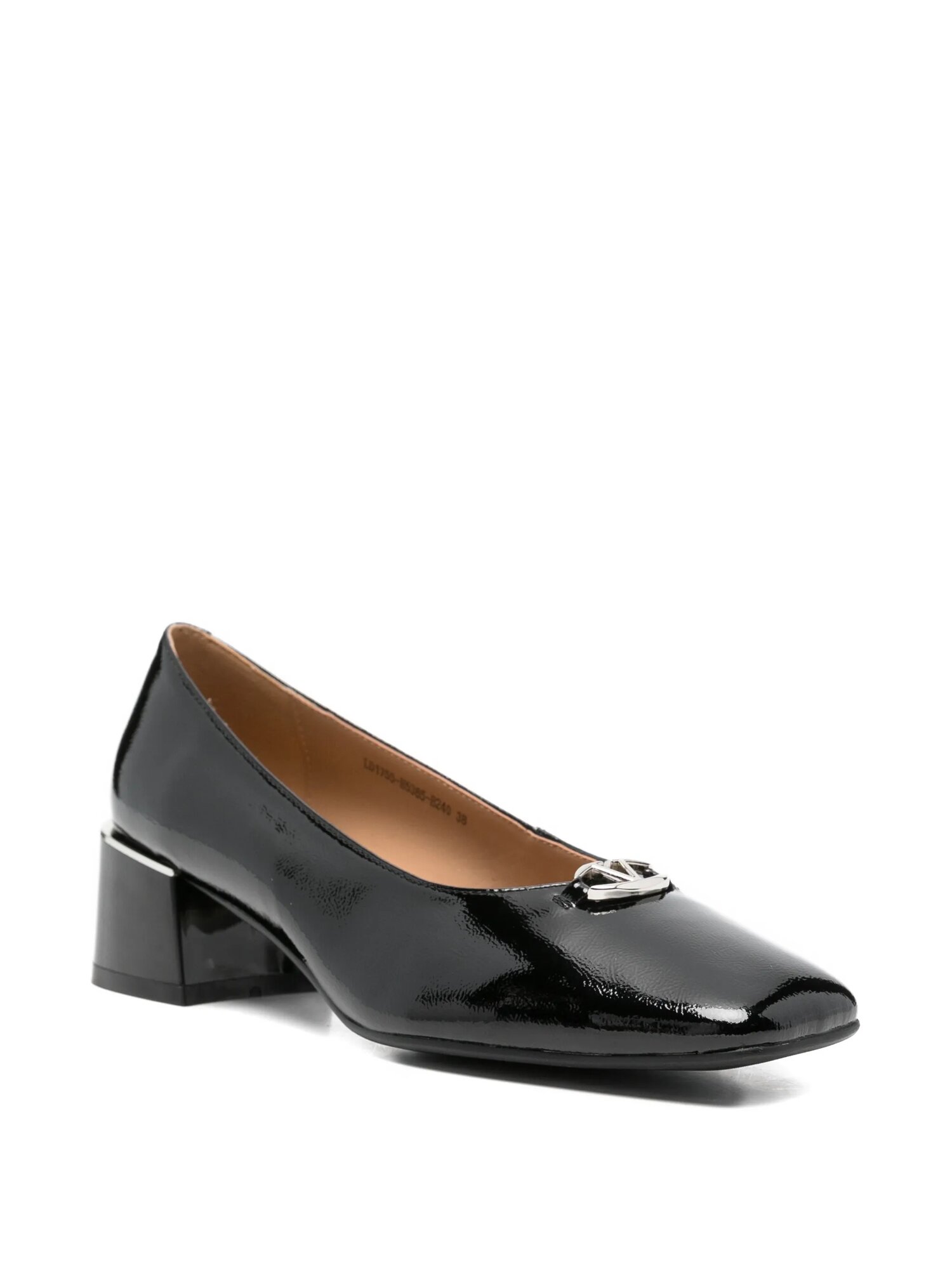 Туфли LINDA BAUMANN Logo-plaque pumps, размер 39, black/black — фото 1