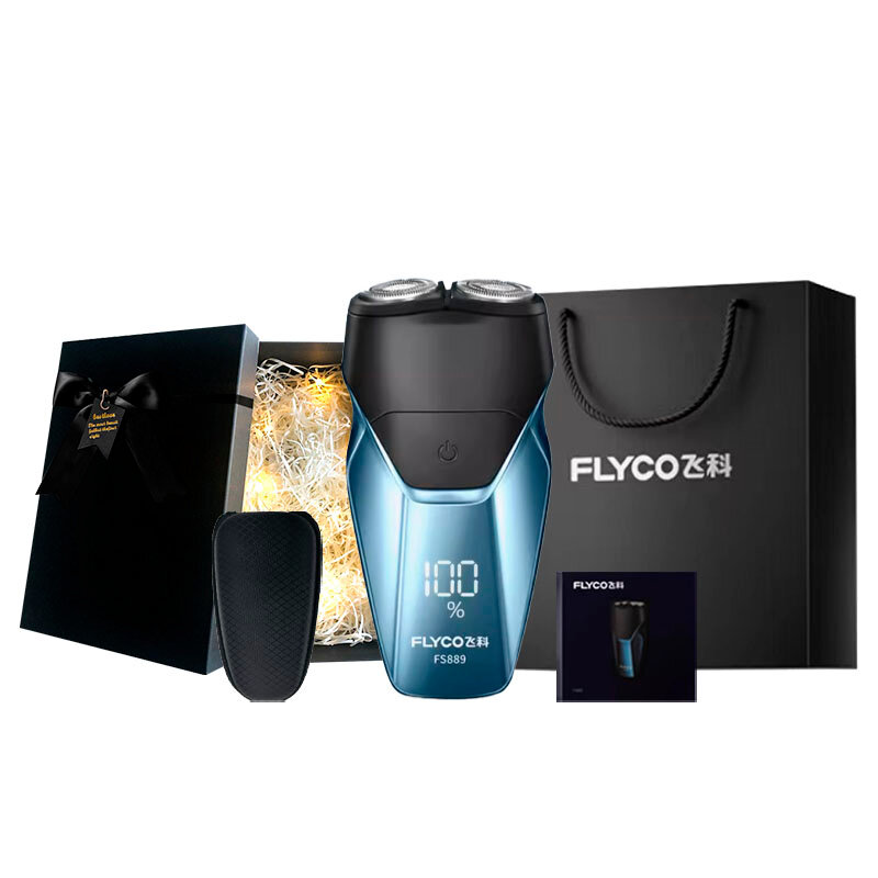 Электробритва мужская роторная FLYCO FS889, Sky Blue Flyco Box