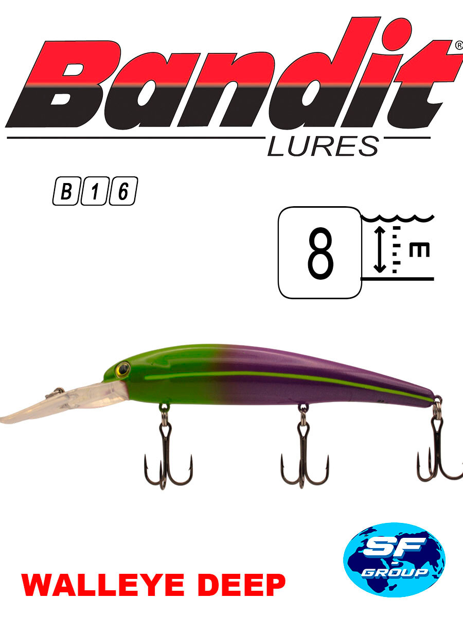 Воблер Bandit Deep Walley 12 см 17,5 гр заглубление 8м #B16
