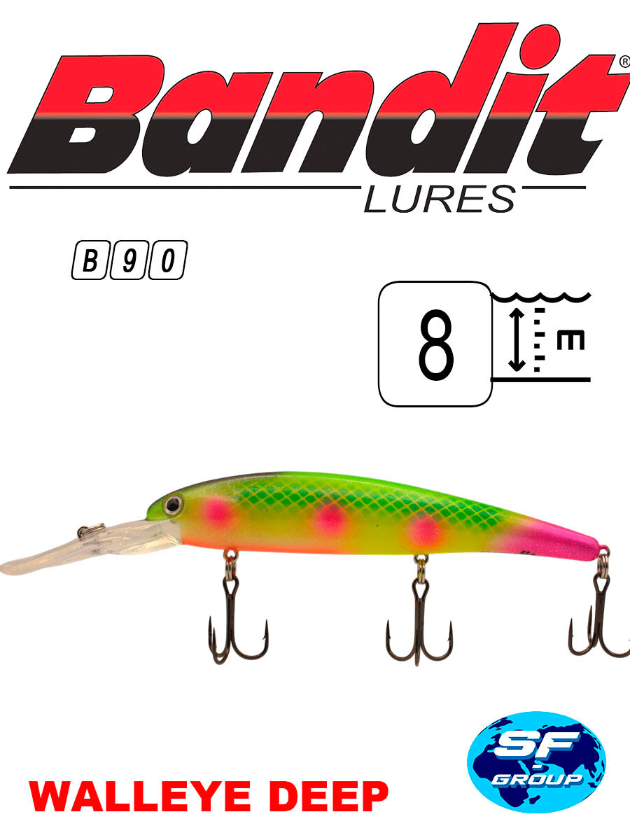 Воблер Bandit Deep Walley 12 см 17,5 гр заглубление 8м #B90