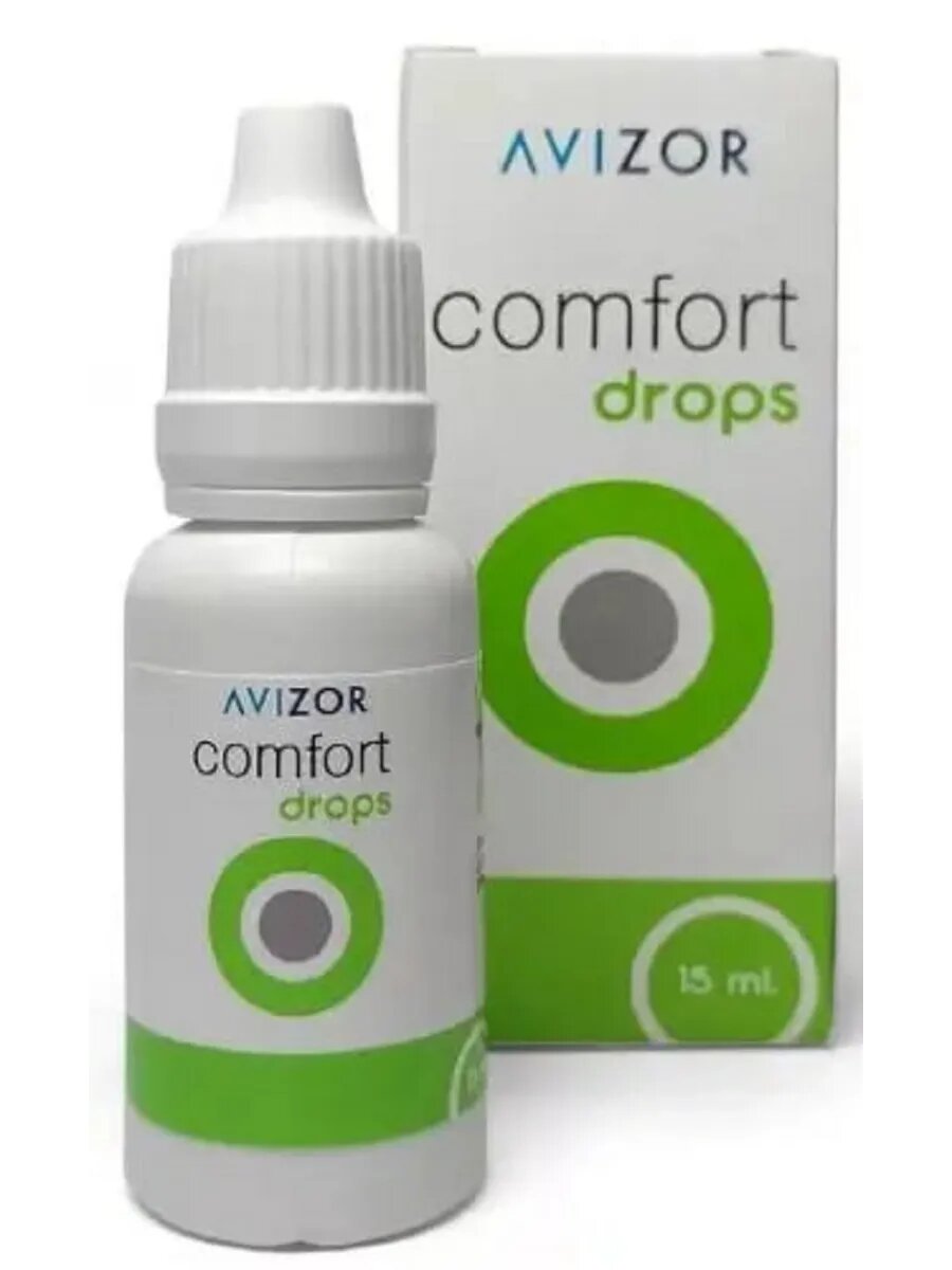 Капли для линз AVIZOR Comfort Drops, для всех типов линз, 15мл