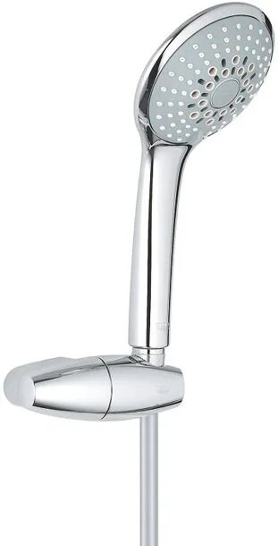 Душевой гарнитур Grohe Euphoria Champagne 27355000 хром, глянцевый, латунный, 3 режима струи, лейка для душа со шлангом и держателем