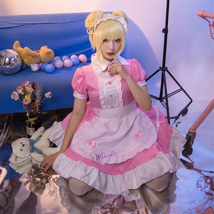 Розовый костюм горничной Novedan Pink Maid Costume