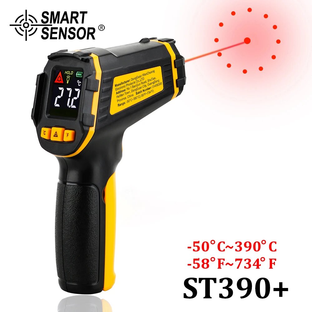 Инфракрасный термометр Smart Sensor ST390+ -50°C~390°C