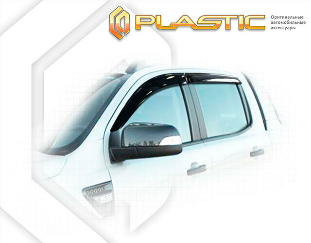 Дефлекторы боковых окон для Ford Ranger Double Cab 2011-2015 Classic полупрозрачный