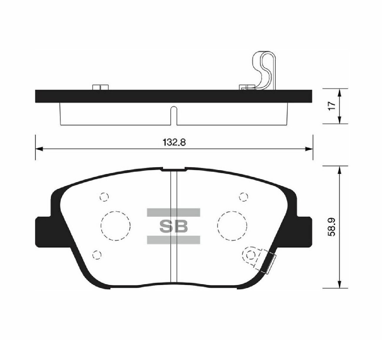 Колодки тормозные дисковые SANGSIN SP1398