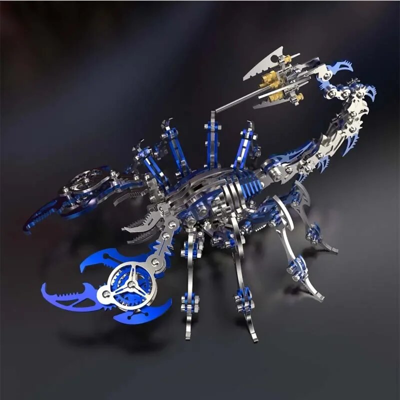 Металлический 3D конструктор Скорпион, Blue