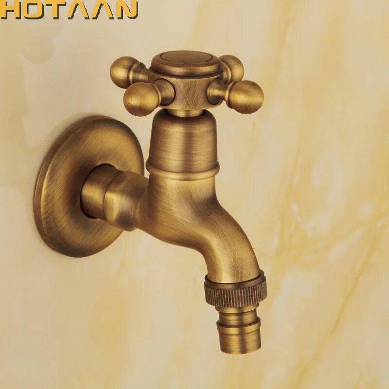 Кран для стиральной машины HOTAAN античная латунь, цвет A