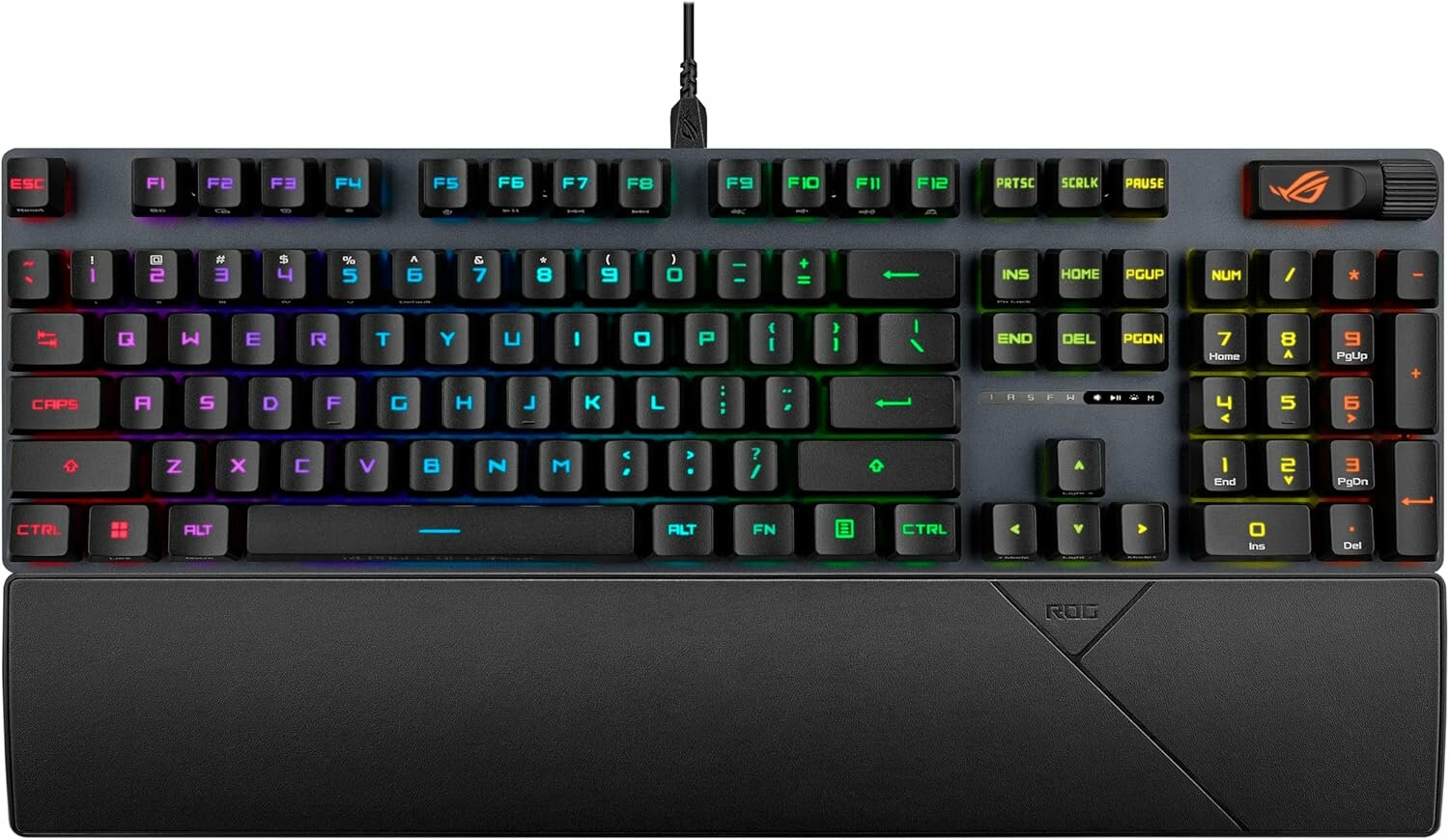 ASUS Игровая клавиатура проводная ROG Strix Scope II RX PBT, (ROG RX Red), Английская раскладка, черный