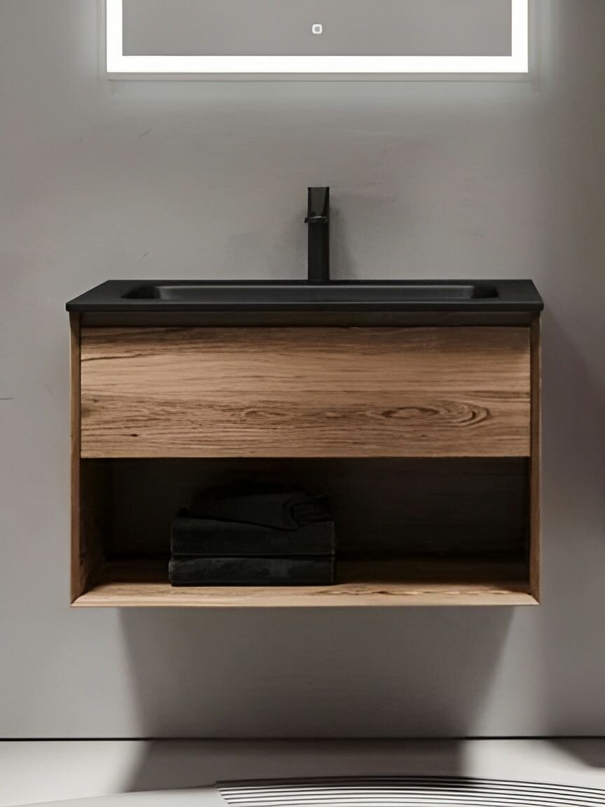 Тумба с раковиной Sancos Marmi 1.0 80 дуб чарльстон раковина Grace 81 CN7012MB
