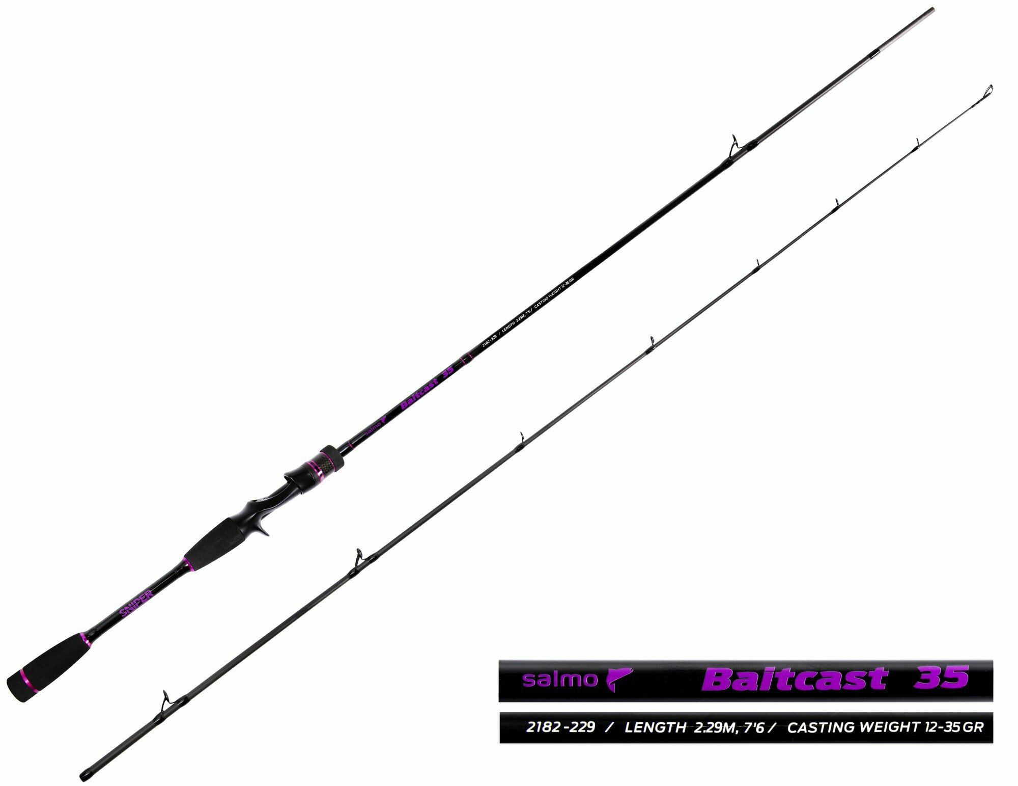 Спиннинг кастинговый Salmo Sniper BAITCAST 35 2.29 м (2182-229)