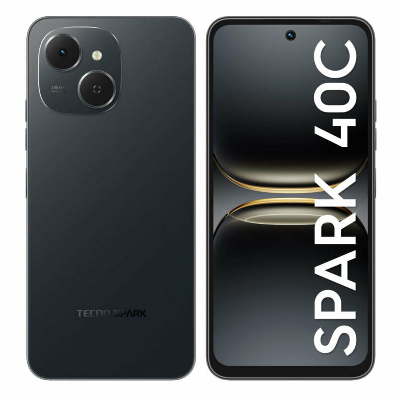 Смартфон TECNO Spark 40C, 4/128Gb, Ink Black (Чернильный черный)