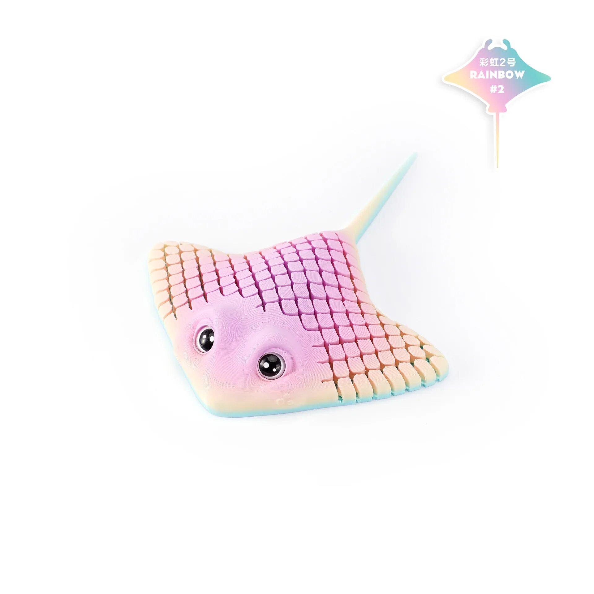 Статуэтка 3D Manta Ray HUANHUI ray-RAINBOW2