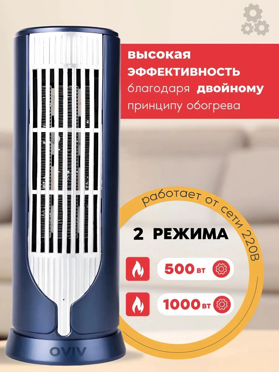 Обогреватель тепловентилятор для дома PTC 1000Вт — фото 1