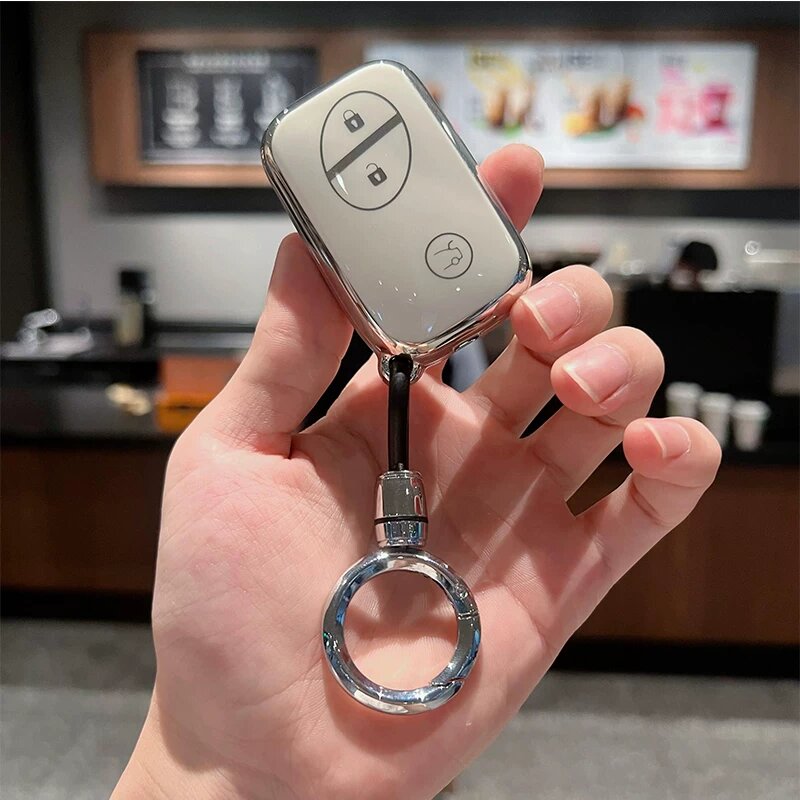 Светло-бежевый ТПУ чехол для ключа Lexus с премиум-круглой пряжкой