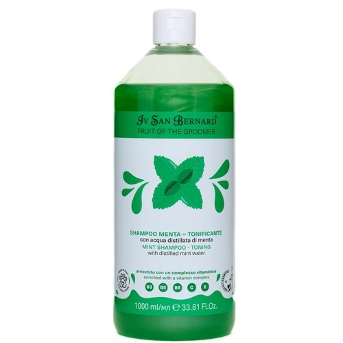 Iv San Bernard Fruit of the Groomer Mint Vitamin В6 / Шампунь Ив Сан Бернард для любого вида шерсти с витамином В6 фас. 1 л