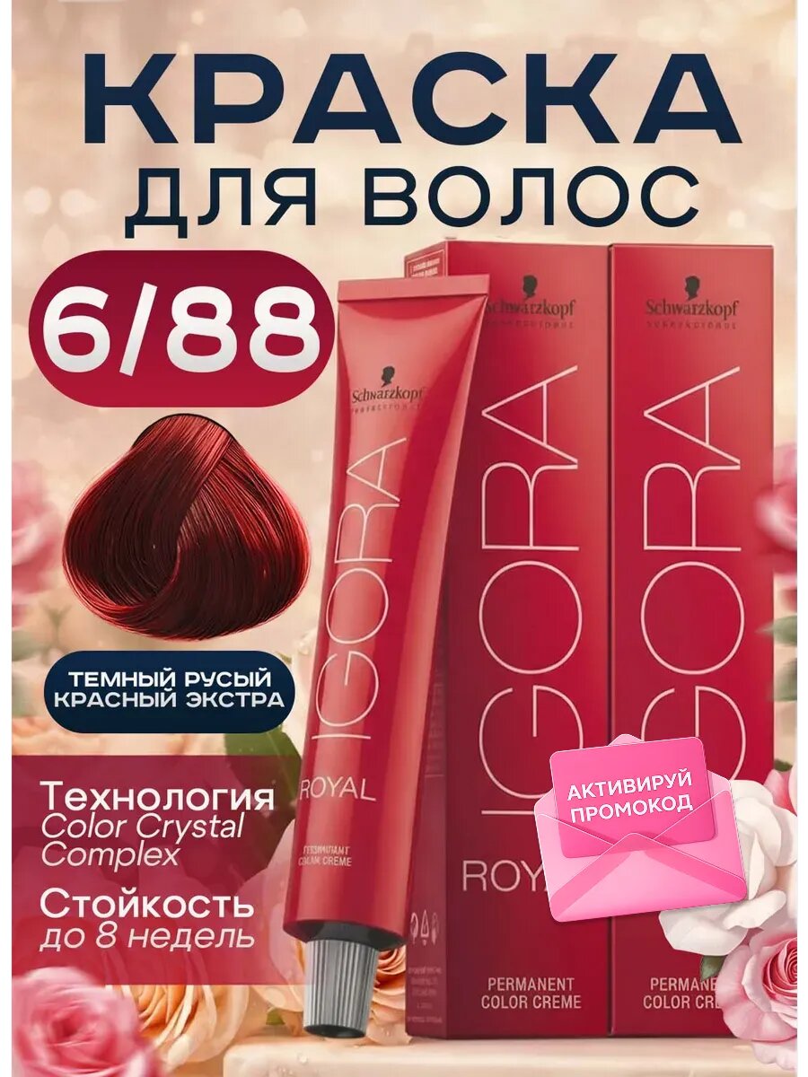Игора краска для волос профессиональная тон 5- 6- и оттенки