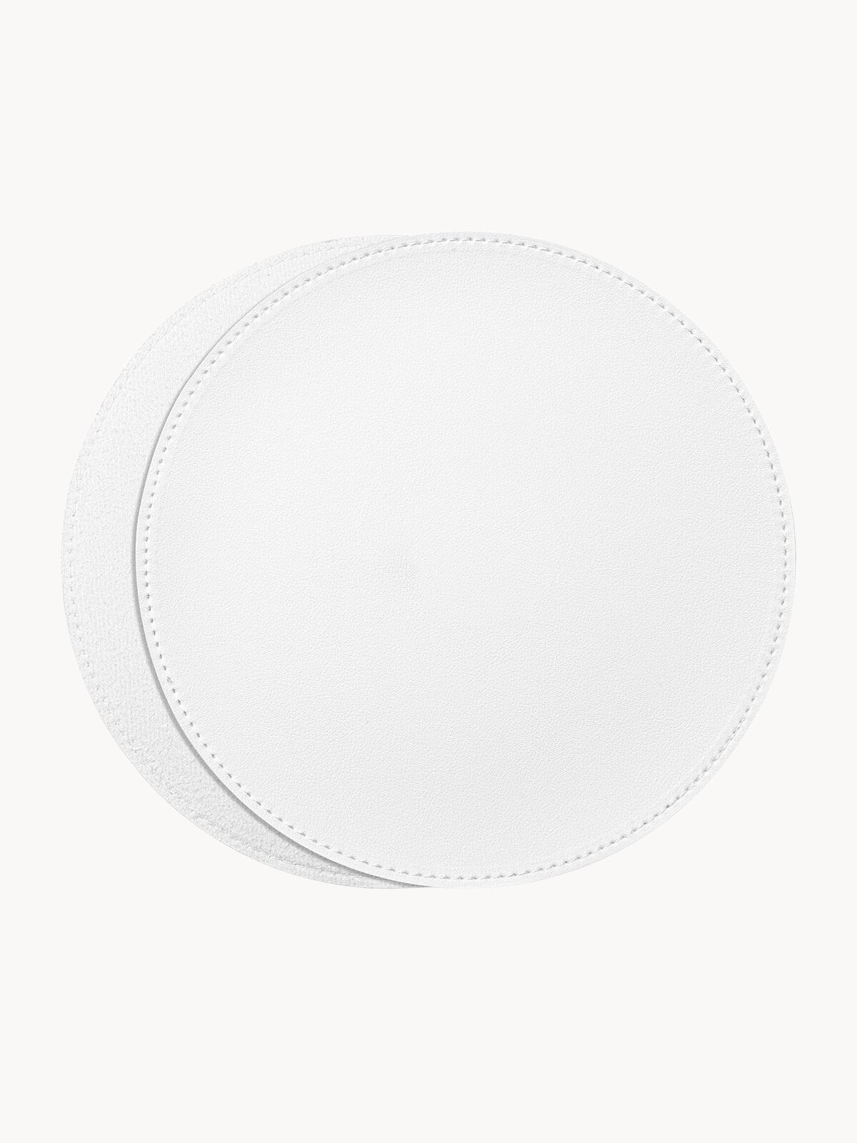 Коврики для мыши 2 шт, круглые, диаметр 220 мм, водонепроницаемый, кожаный, на рабочий стол для офиса и дома, белый