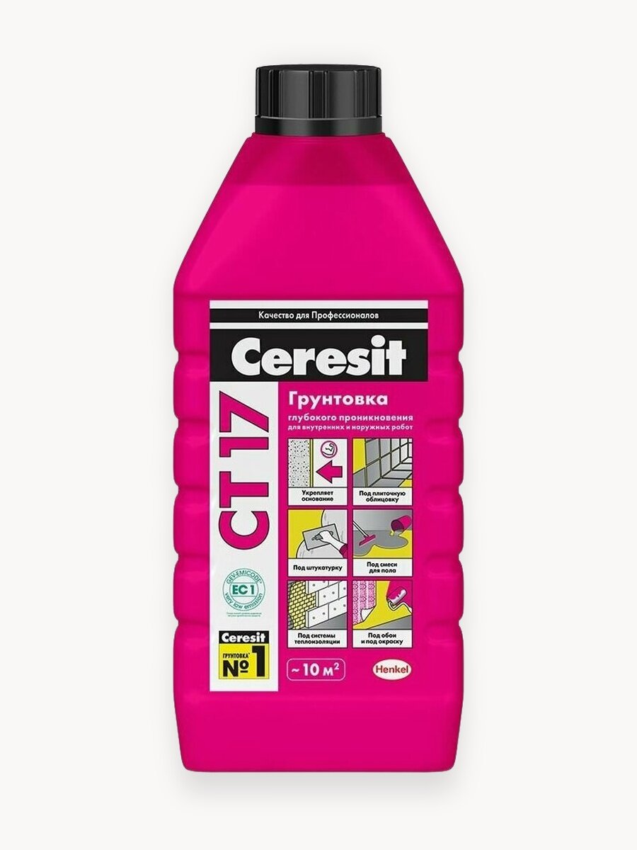 Грунтовка глубокого проникновения Ceresit CT17 1 л