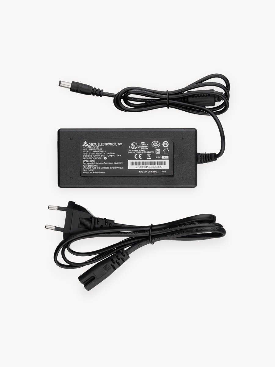 Блок питания для монитора 12V, 3A, 36W, 5.5x2.5мм с сетевым кабелем
