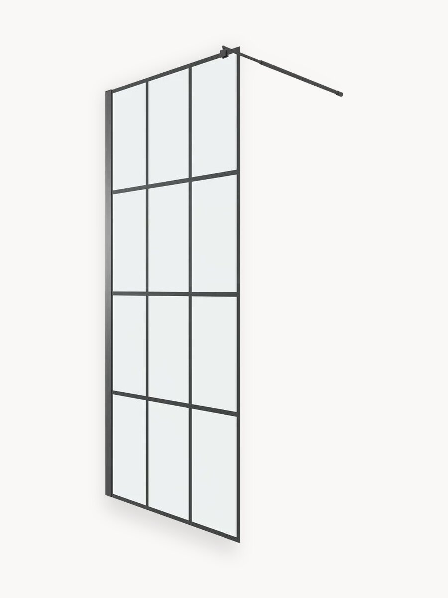 Душевая перегородка Niagara Eco NG-552-80 BLACK 80 см, стеклянная