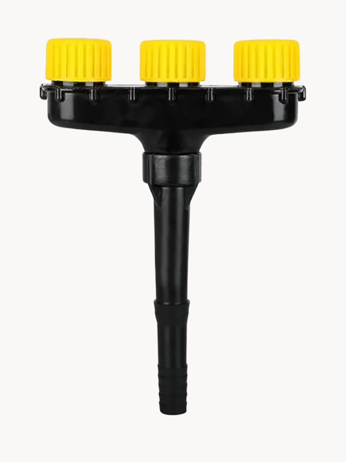 Насадка на садовый шланг, для бережного полива, пластик, черный/желтый