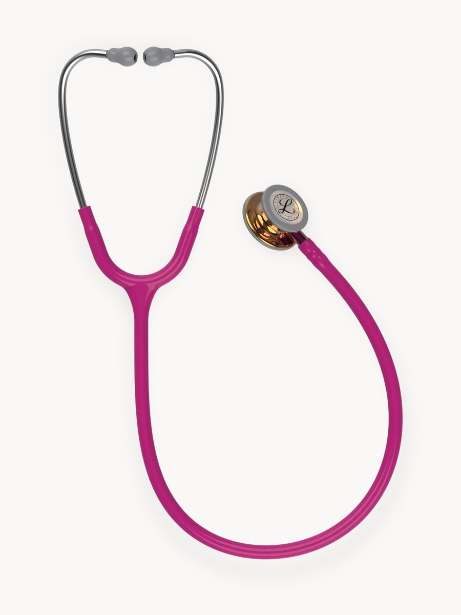 Стетоскоп Littmann Classic III, малиновая трубка, двусторонняя акустическая головка цвета медь (5647)