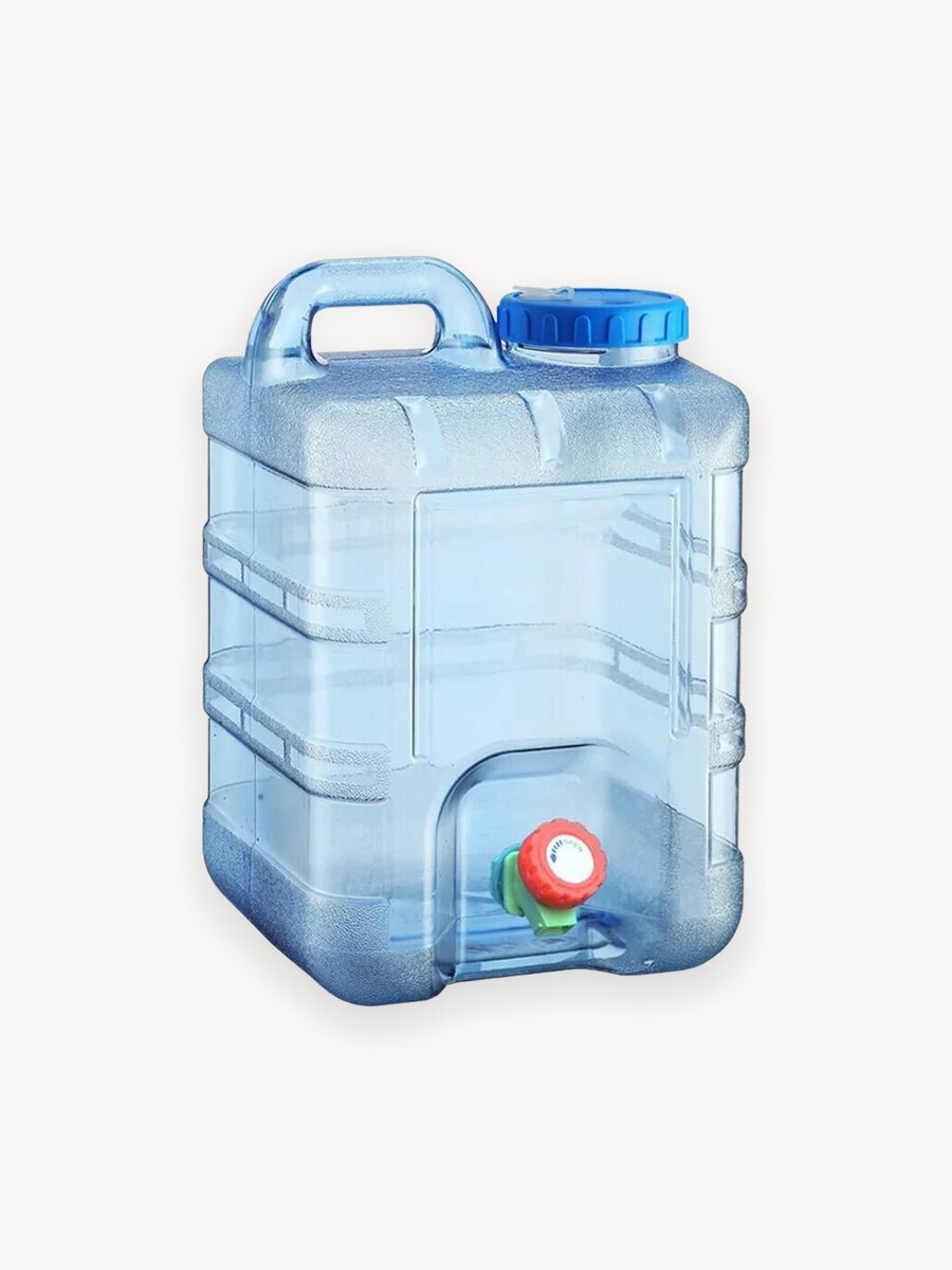 Портативный кемпинговый бак для воды с краном / Экологически чистый материал PC / Крышка с отверстием
