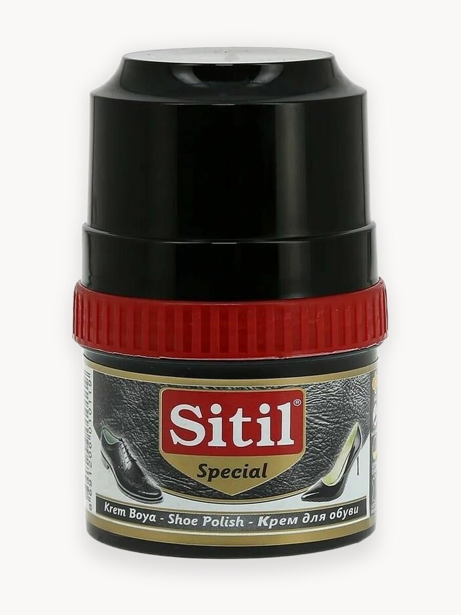 Крем-блеск для обуви Shoe Polish 200 мл, цвет черный Sitil