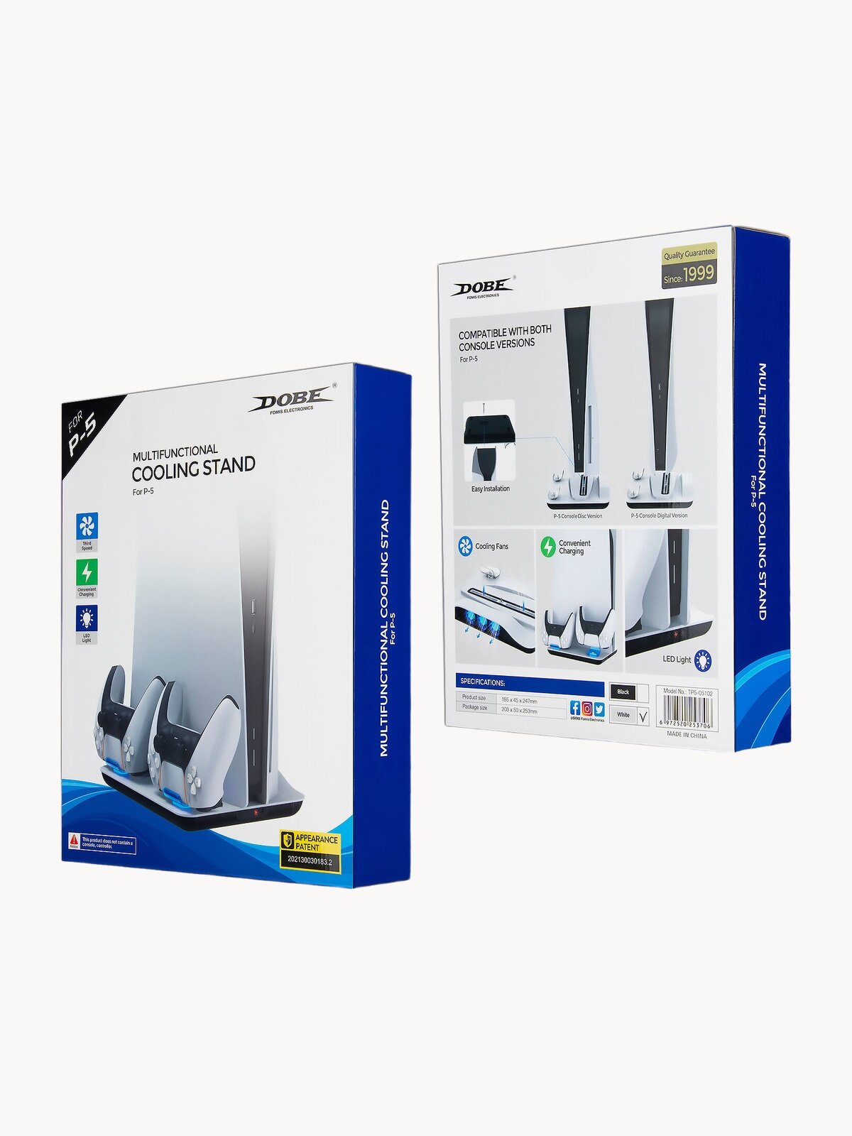 Многофункциональный стенд DOBE для PS5 (Не Slim) c функцией охлаждения и док-станцией