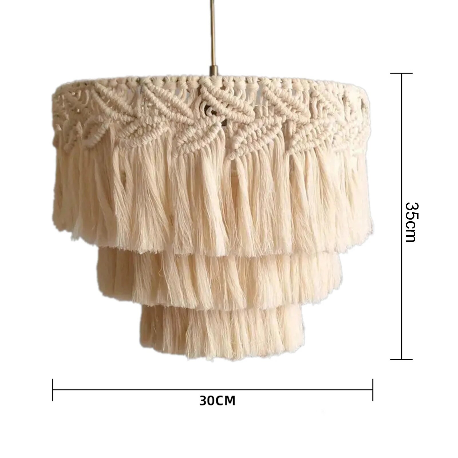 Абажур для лампы SONONIA, макраме, хлопок 30cmx35cm