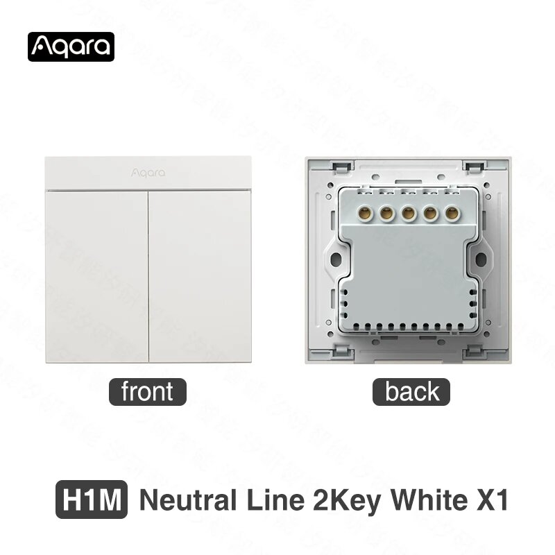 Aqara H1M 2key Белый выключатель с нейтралью