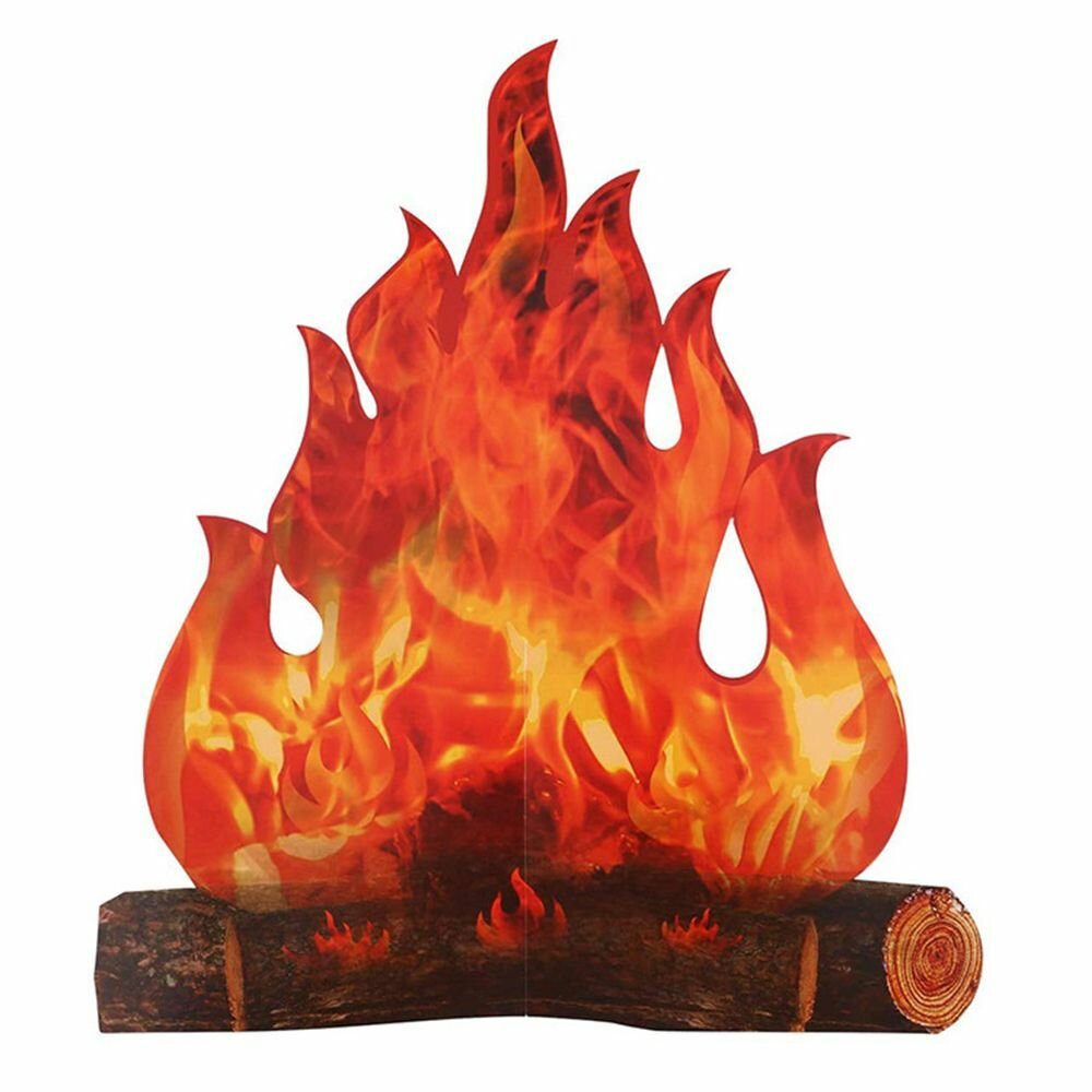 3D декоративный картонный костер для праздника и детских игр, 30x28 см, украшение для вечеринок и творчества