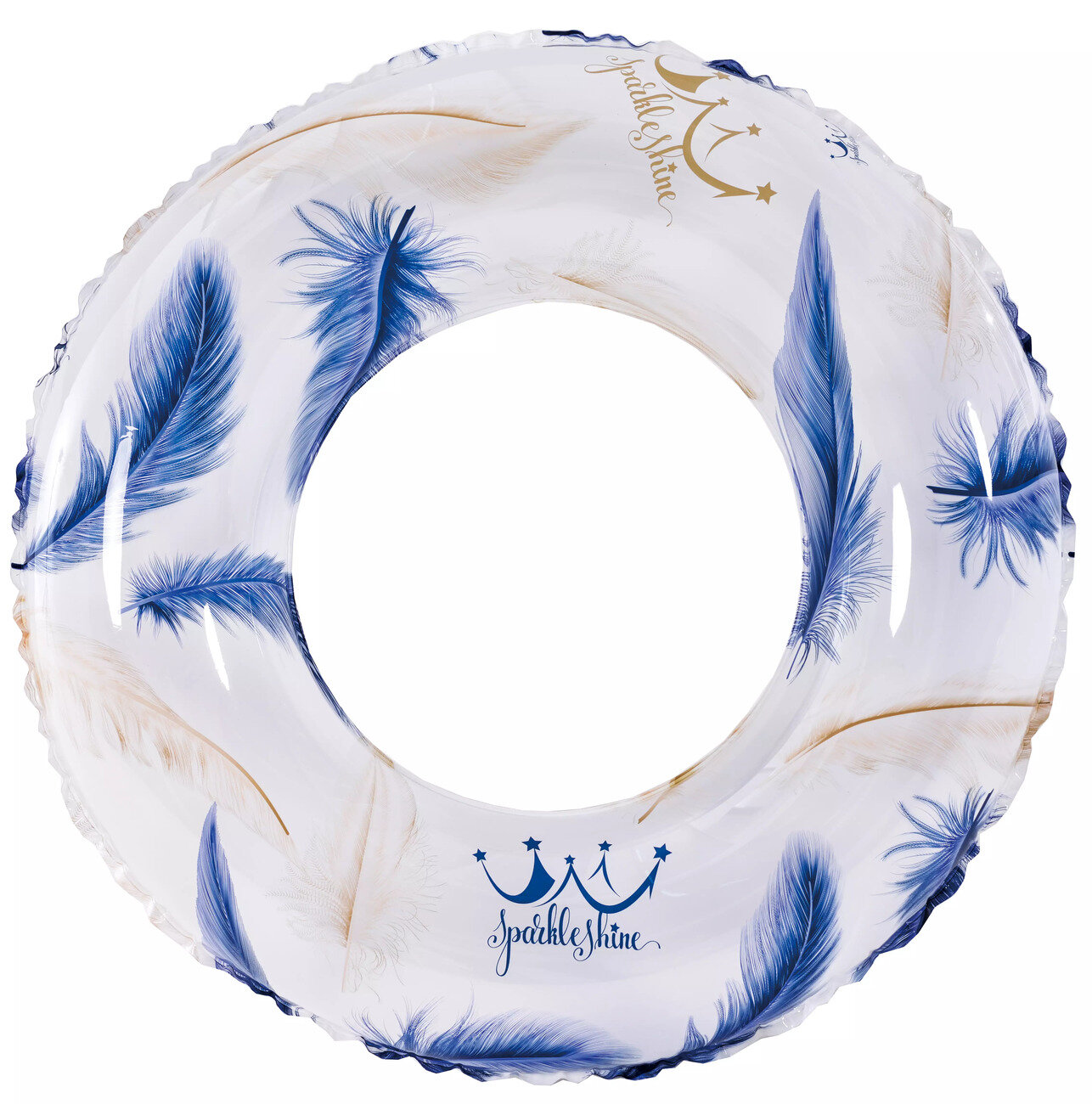 35104 Jilong Круг надувной 9+, 90см белый перья