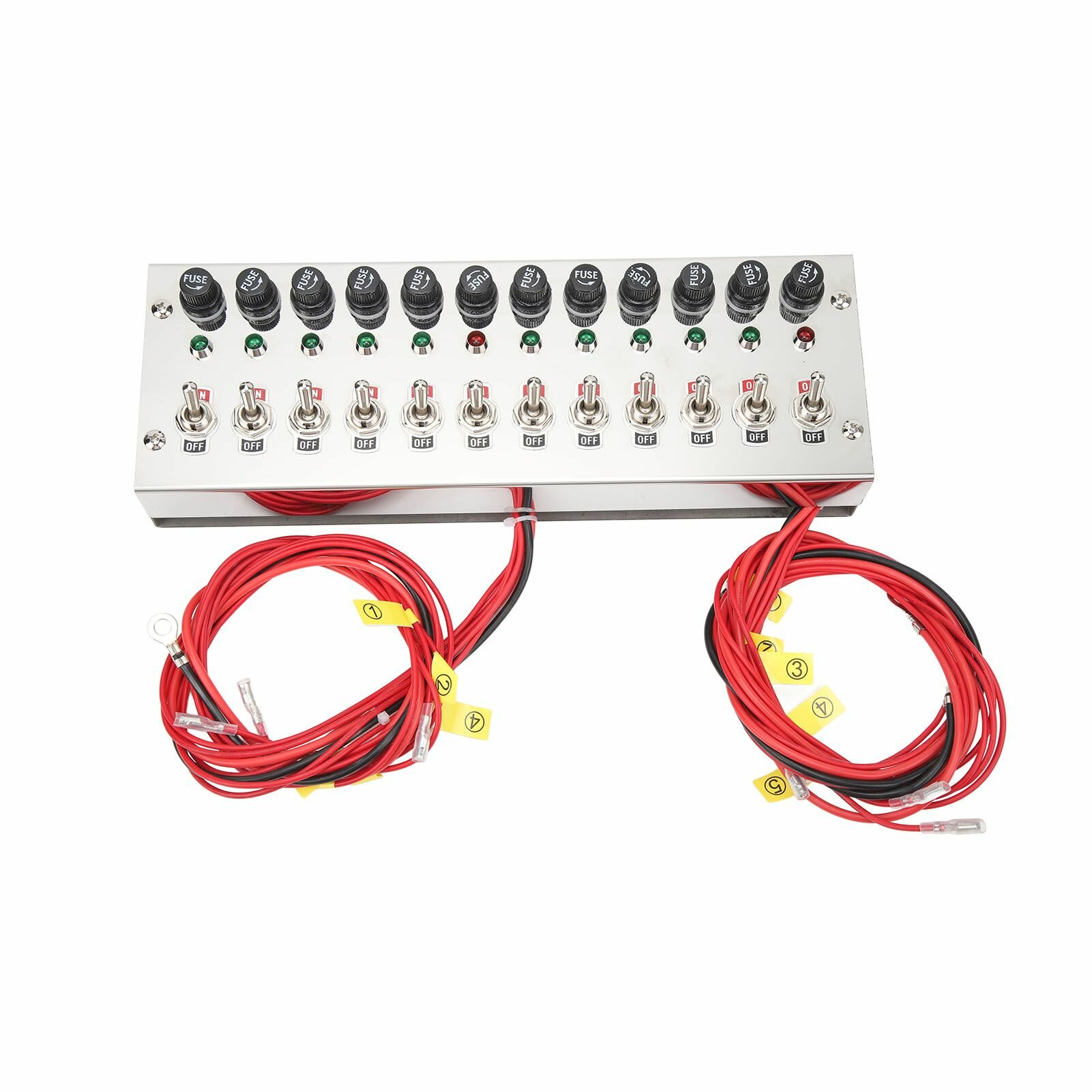 Панель переключателей 12 позиций DC12-24V для авто/лодки