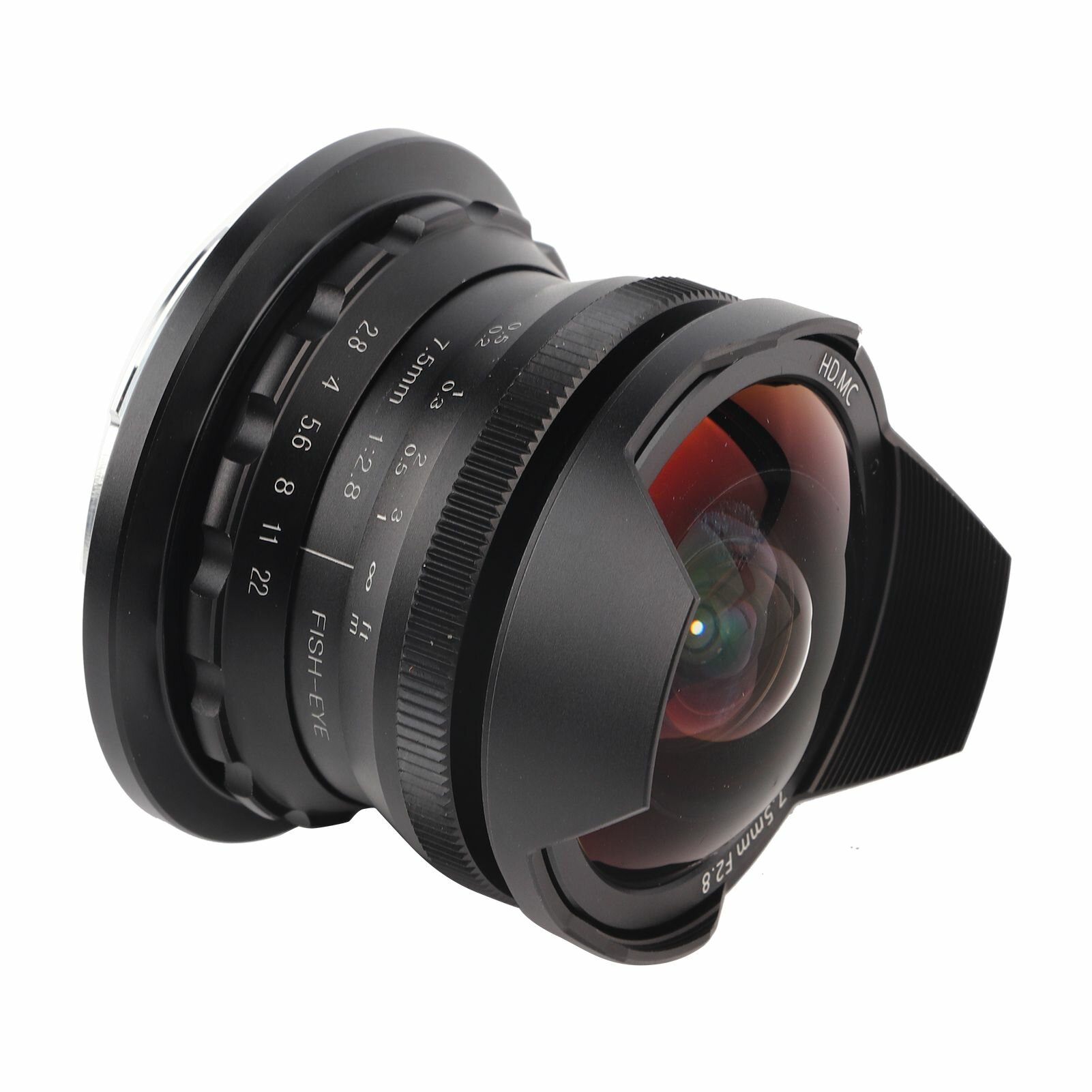 Объектив 7.5MM F2.8 Fisheye для беззеркальных камер, 180 угол съемки, для Nikon Z6 Z7 Z50, с защитным фильтром, черный