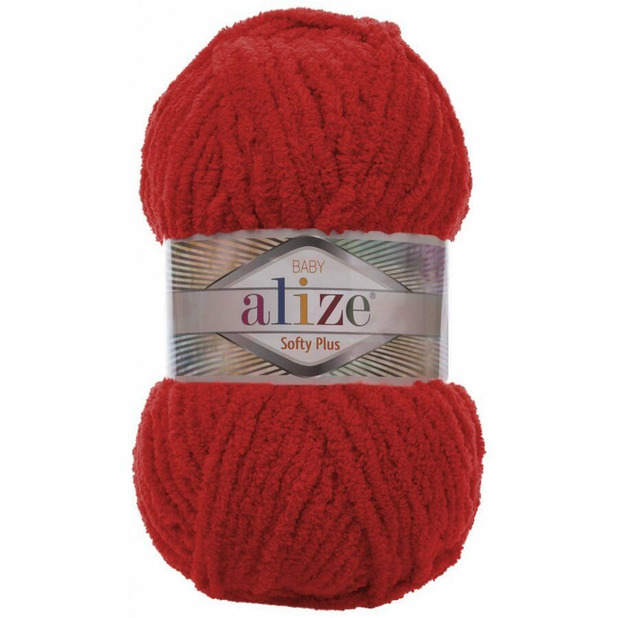 Пряжа Alize SOFTY PLUS 56 красный (5 мотков)