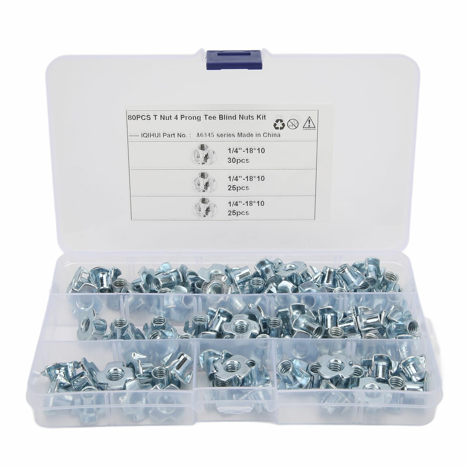 Гайка с четырьмя зажимами RV 1/4 дюйма 80шт