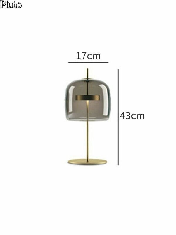 Современная минималистичная стеклянная настольная лампа для спальни в скандинавском стиле