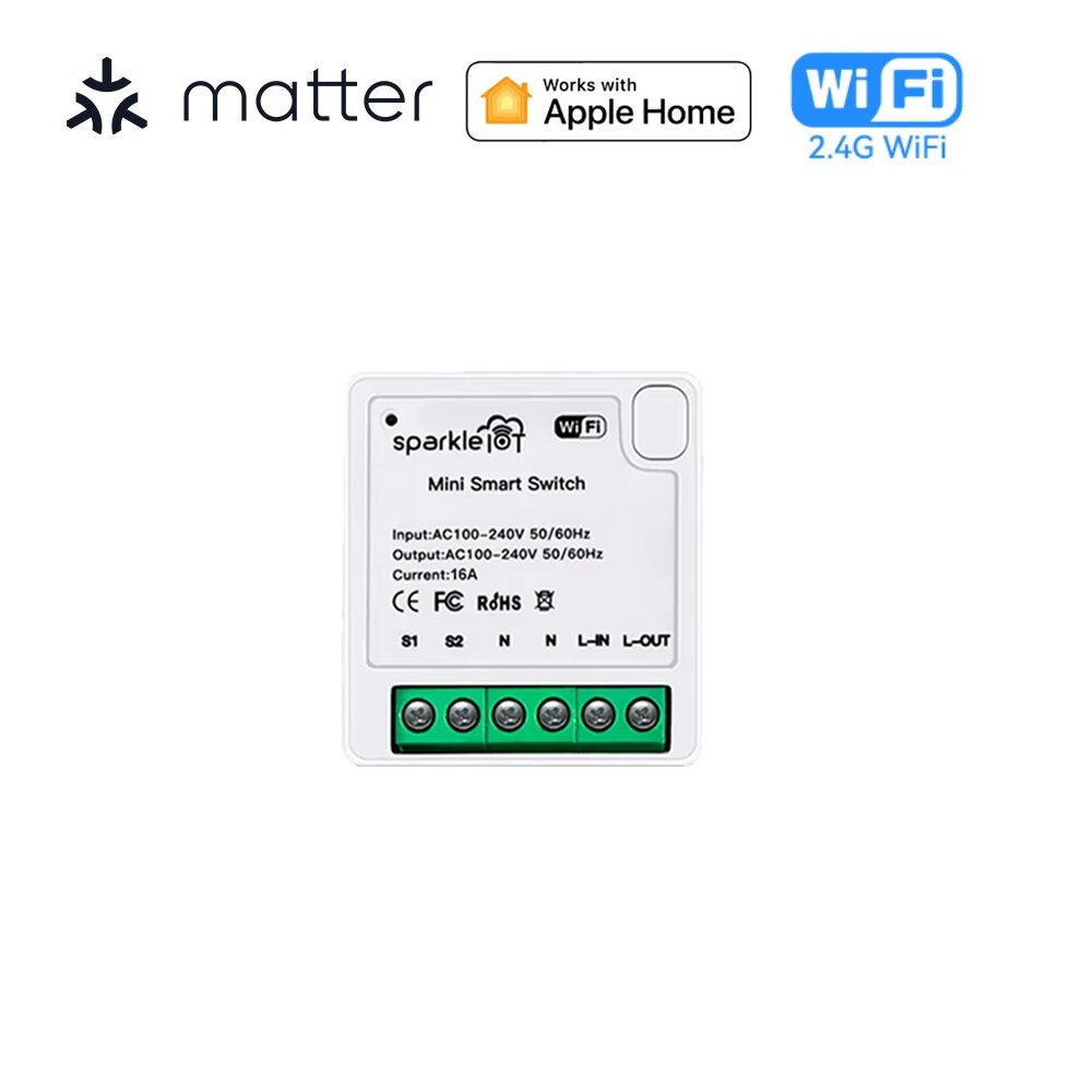 Matter Wi-Fi умный выключатель света 16А