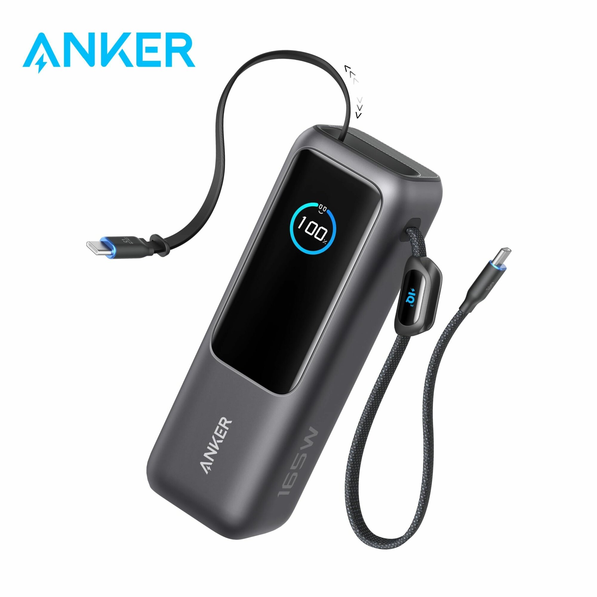 Зарядное устройство Anker Zolo A1695, для ноутбуков, 25000mAh, 165Вт, черный