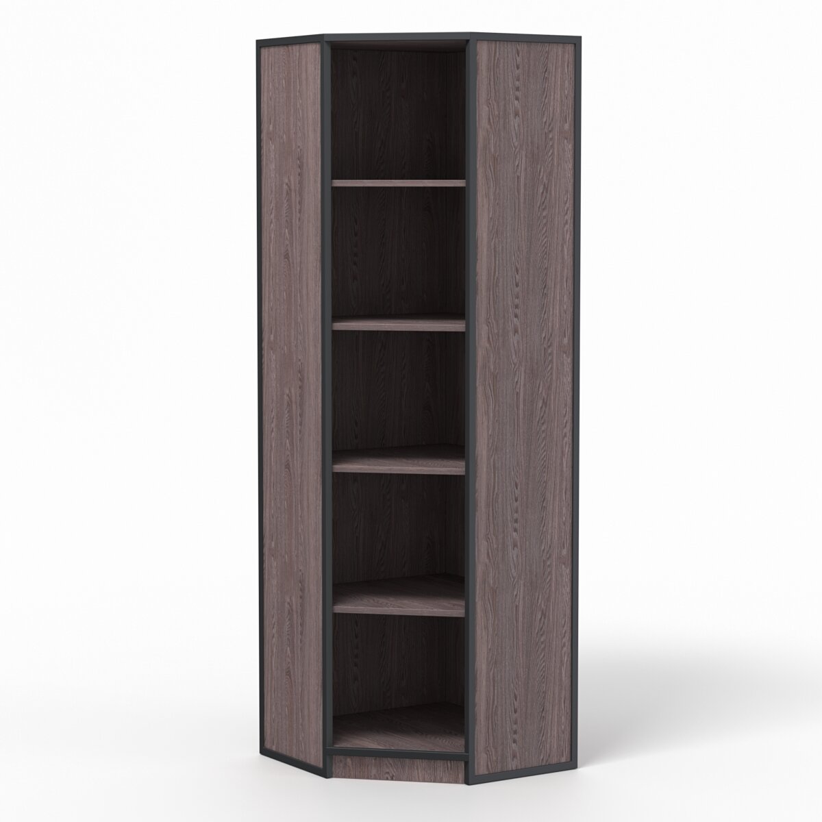 Угловой офисный стеллаж "Вектор" СУ-13 "стронг" в стиле лофт, Ясень Анкор темный - U31105