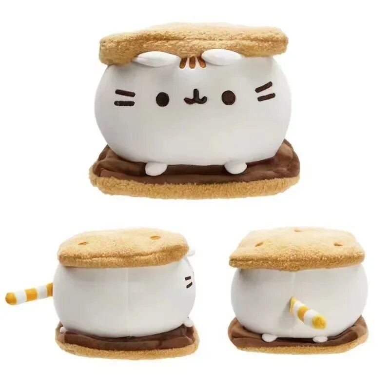Пушистый плюшевый кот Pusheen Белый, 15cm