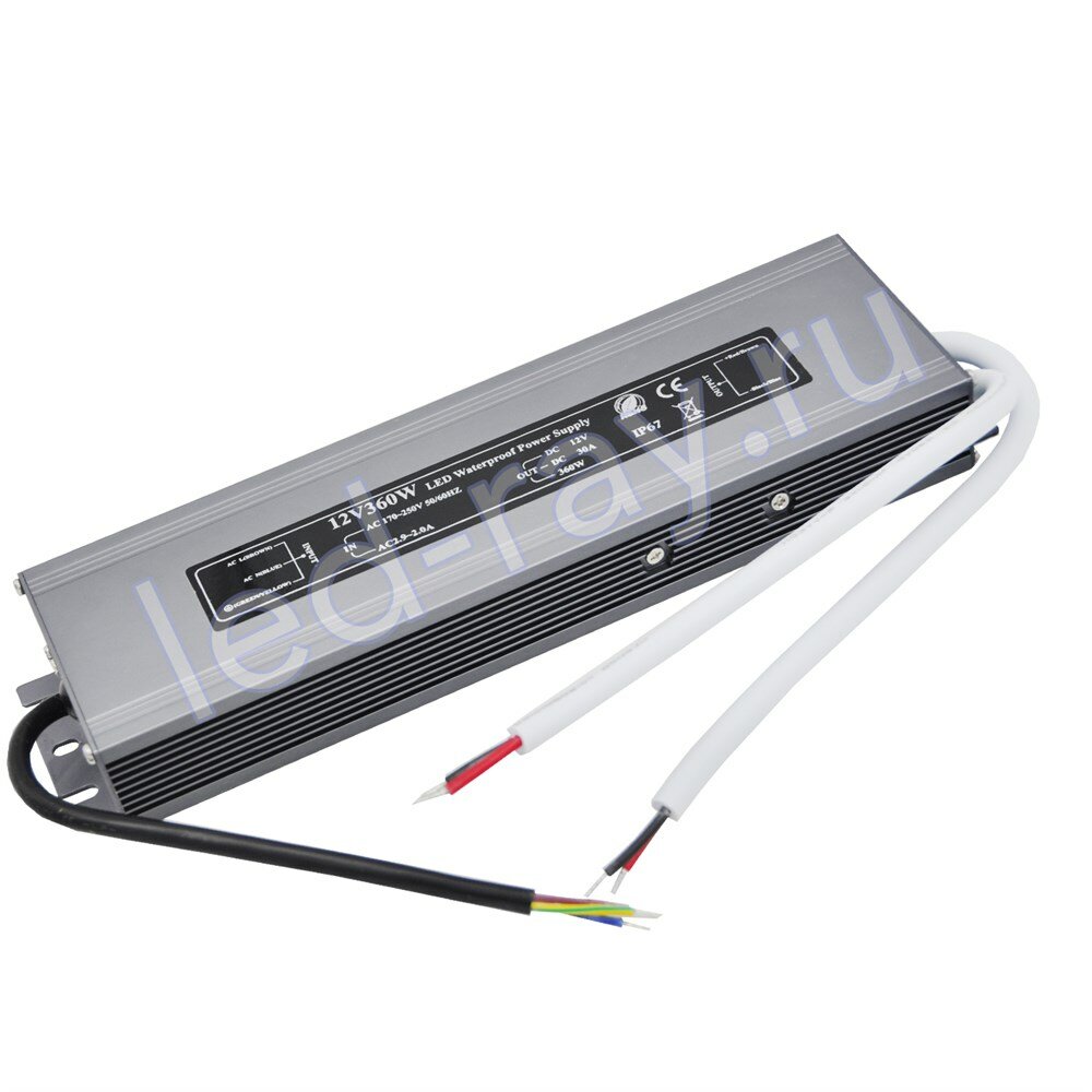 Блок питания 220 В/12 В - 360 Вт IP67