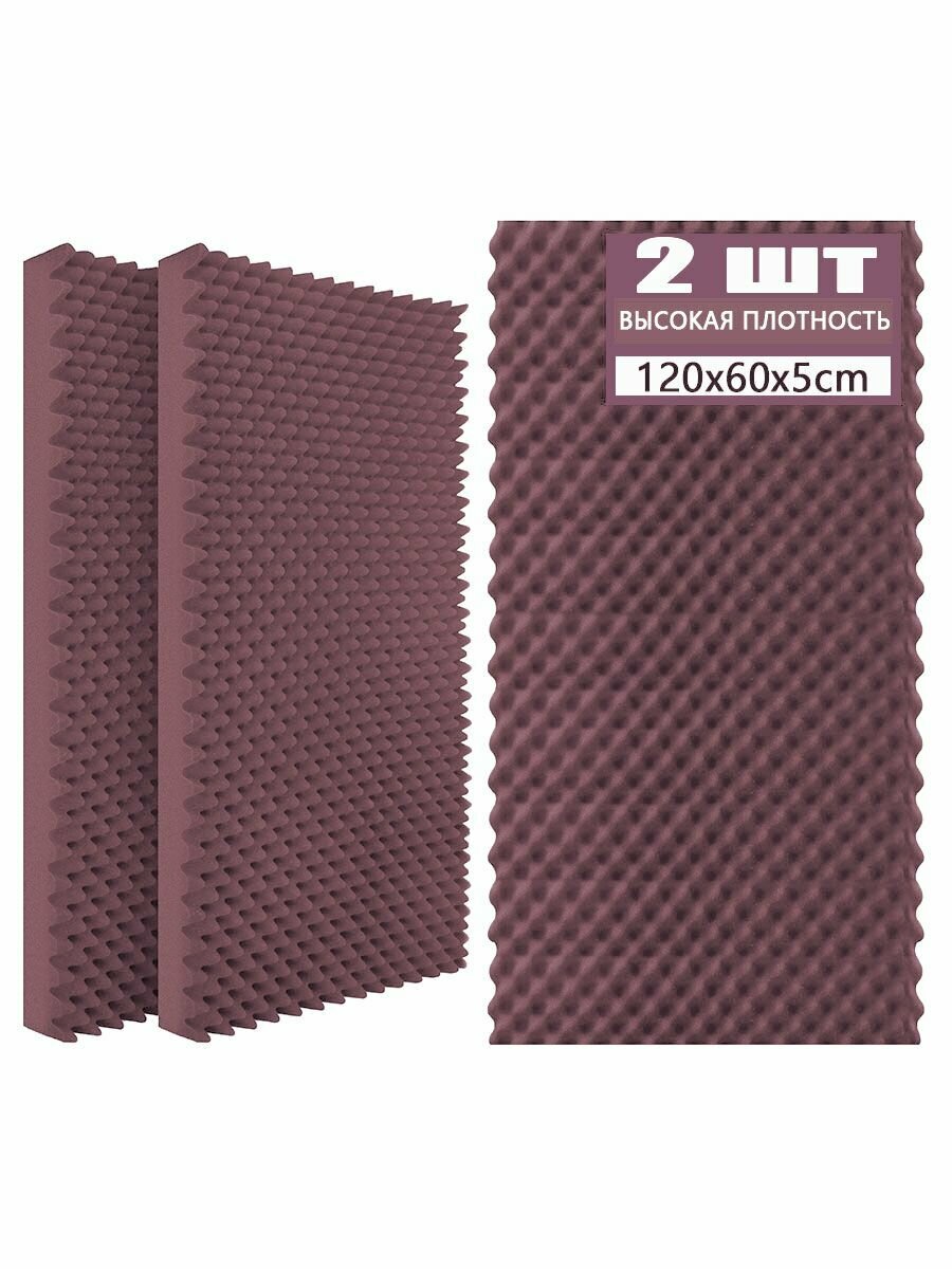 BEIYIN 2 шт. Акустические пенопластовые панели 120х60х5 см премиум-класса: звукопоглощение, снижение шума для студий и помещений